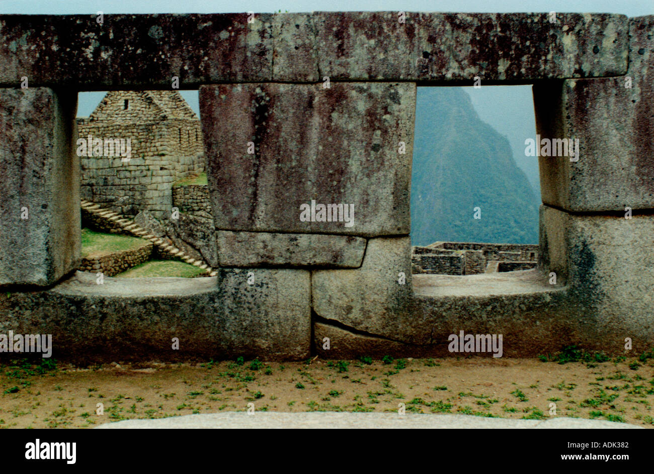 Inca stone blocks Macchu Picchu Peru South America Stock Photo - Alamy
