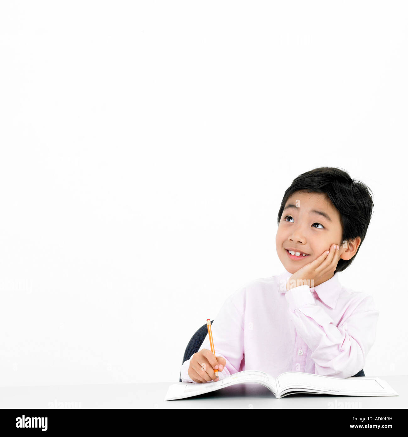Boy thinking idea in class hi-res stock photography and images - Alamy