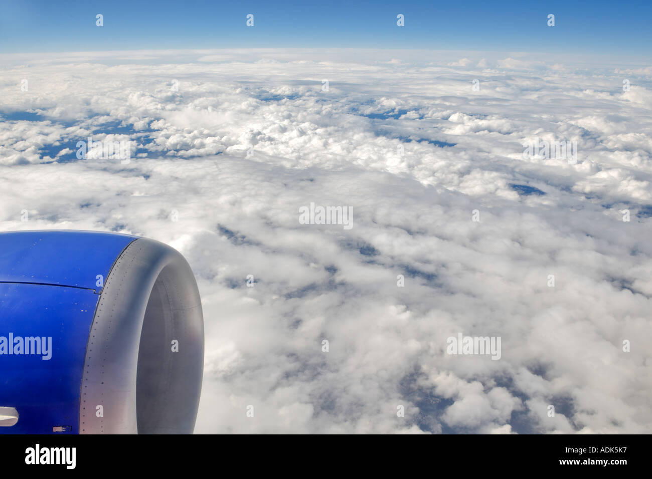 Clouds over California from 32 000 feet and boeing 737 jet engine Stock ...
