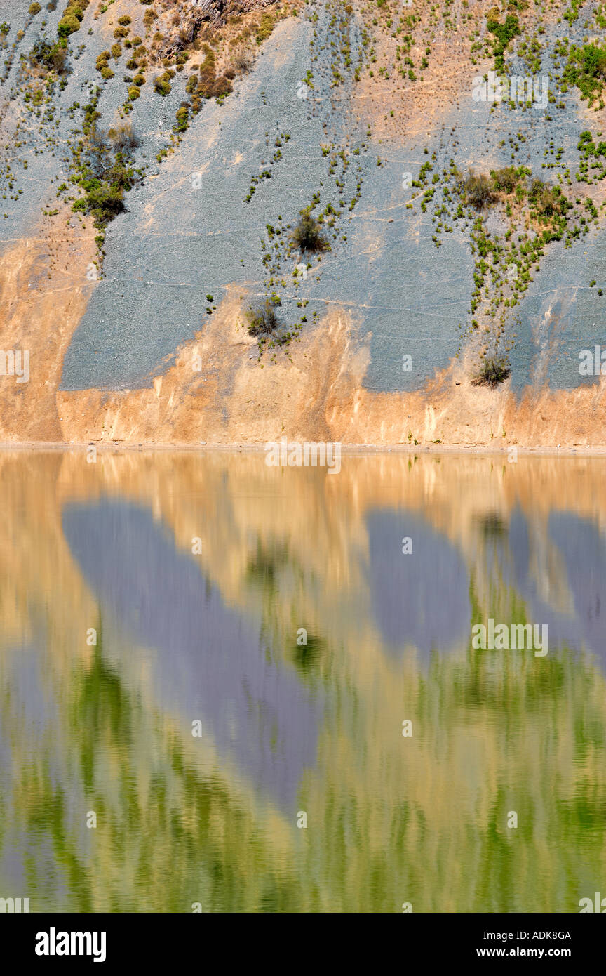 Blue colored rock on slope of Hell s Canyon Reservoir Hell s Canyon ...