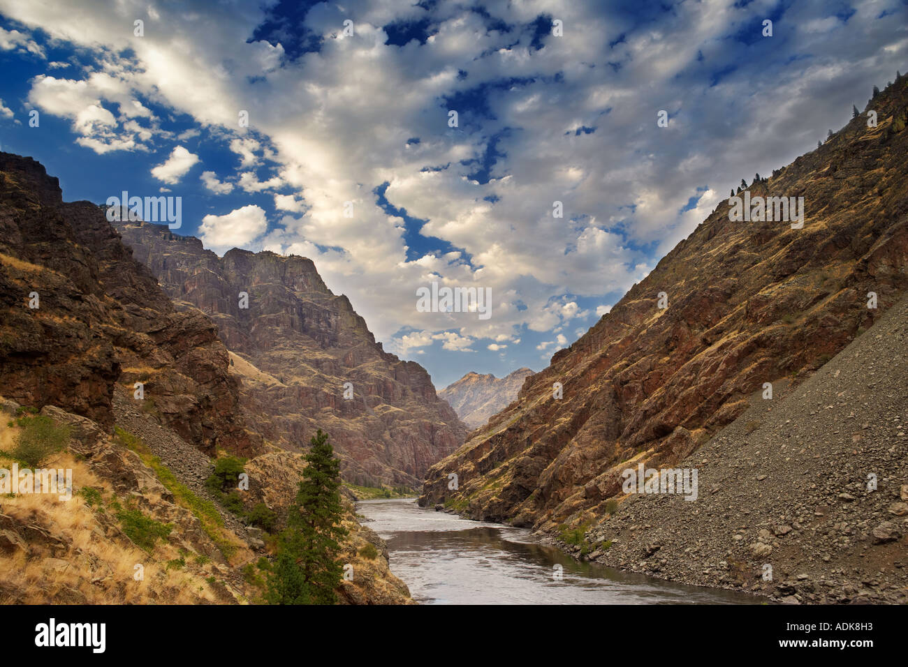 Snake River just below Hell s Canyon Dam with clouds Hell s Canyon ...