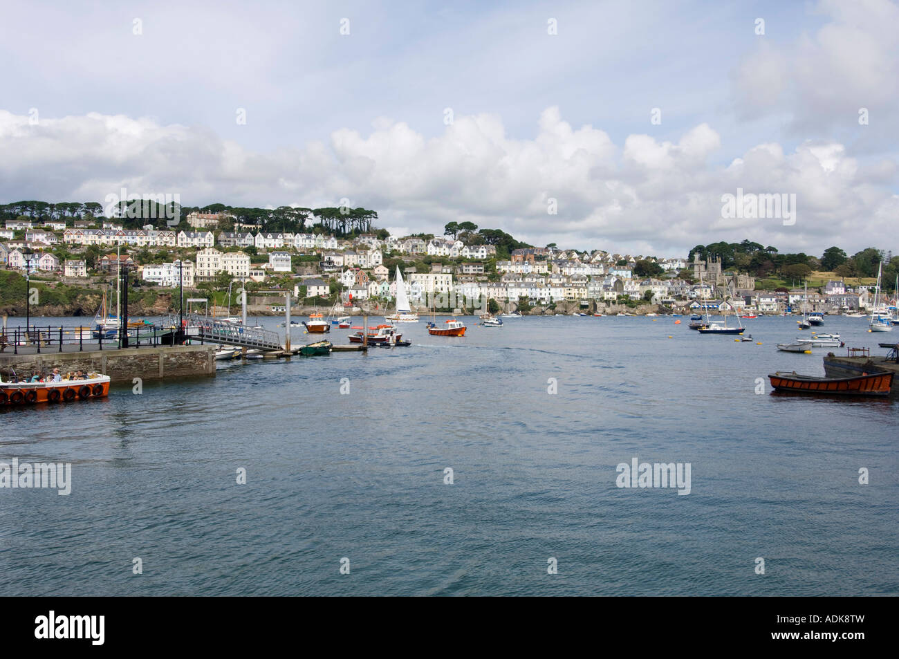 A View of Fowey Town and harbour from Polruan Cornwall Stock Photo - Alamy