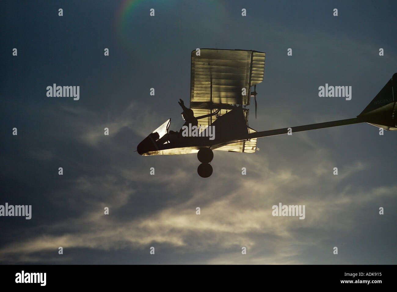 Pilot weaving from a flying ultralight Stock Photo - Alamy