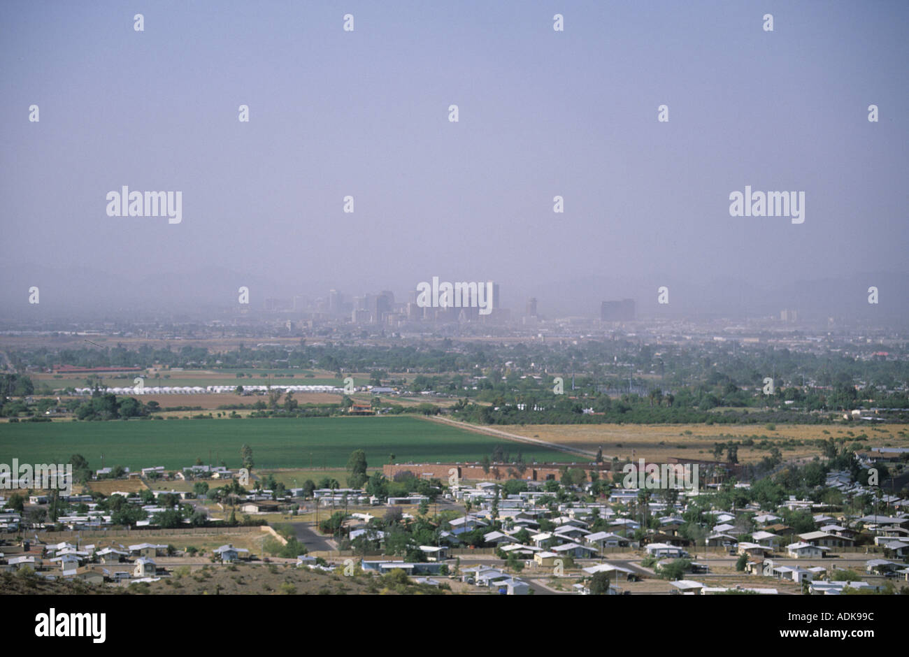 Pollution Pollution haze over Phoenix Arizona USA Stock Photo - Alamy