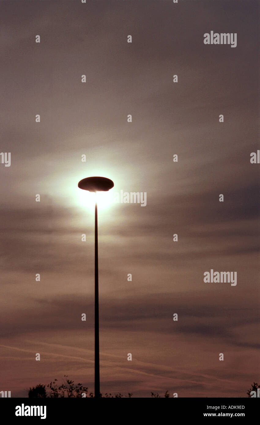 sunset and lamp post Stock Photo - Alamy