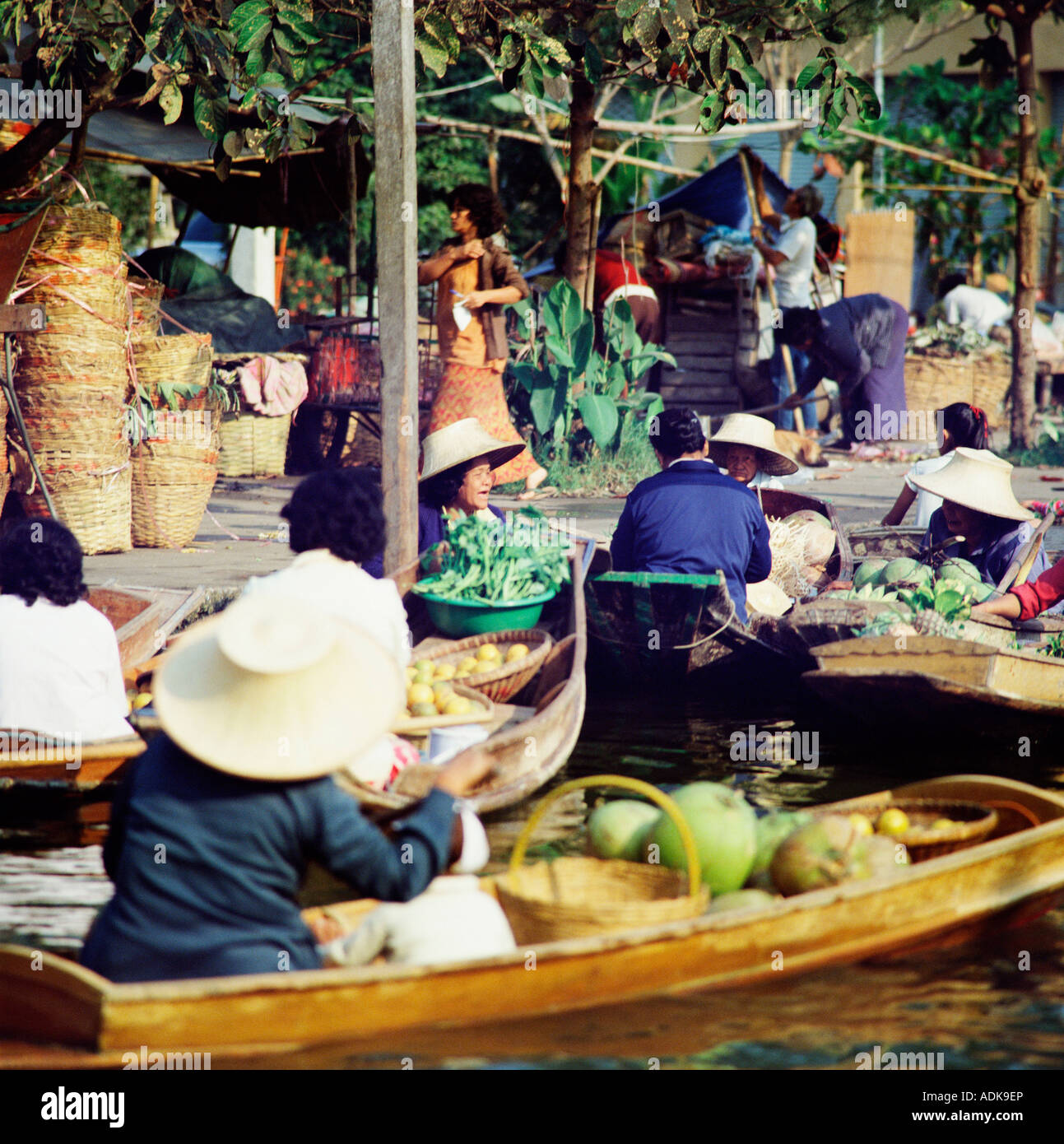 South East Asia a traditional market in Thailand Stock Photo - Alamy