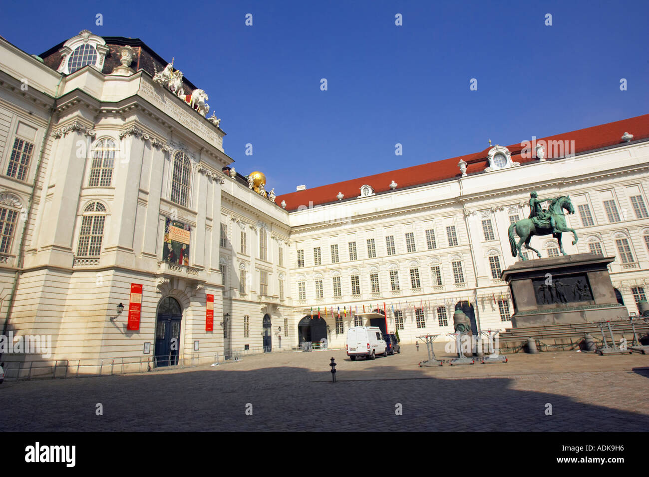 Josefsplatz With Statue of Joseph II Vienna Stock Photo - Alamy