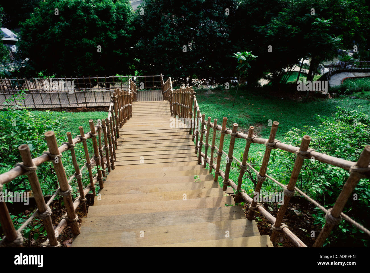 South East Asia long stairs Stock Photo - Alamy