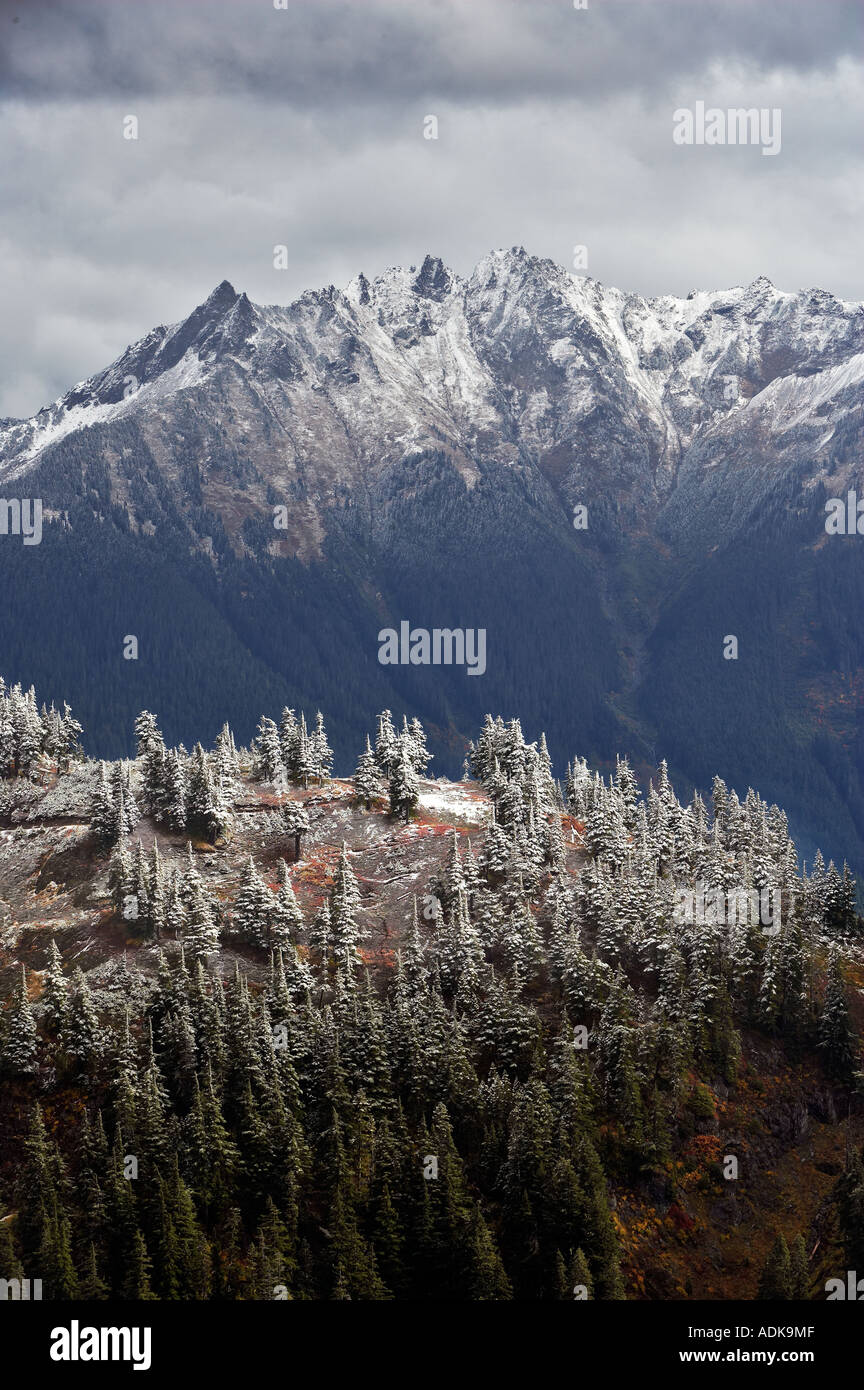 Nooksack Range with first snow of season Washington Stock Photo - Alamy