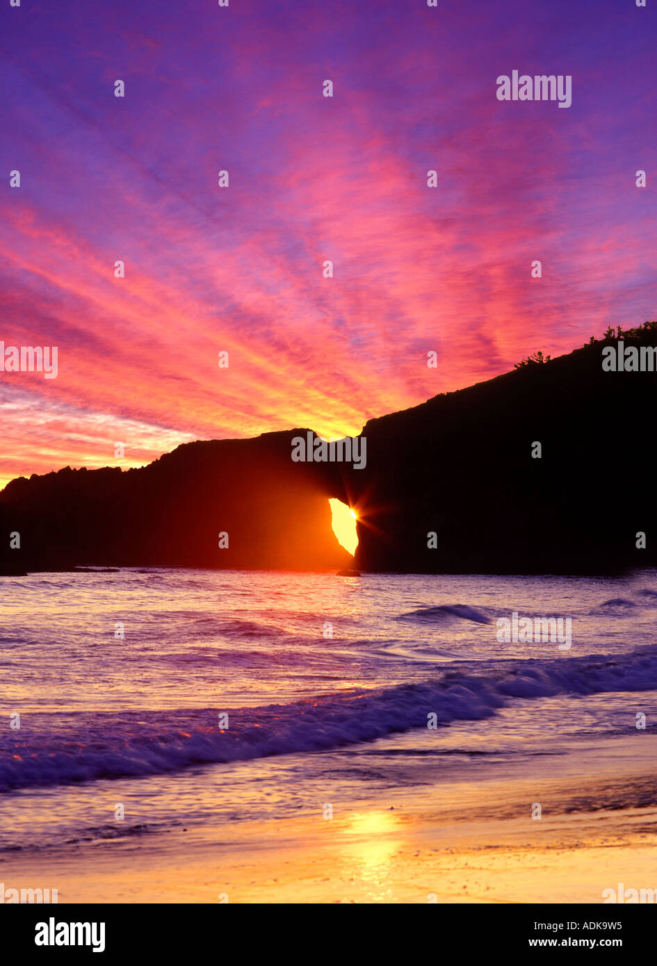 Second Beach Sunset. Olympic National Park, Washington Stock Photo - Alamy