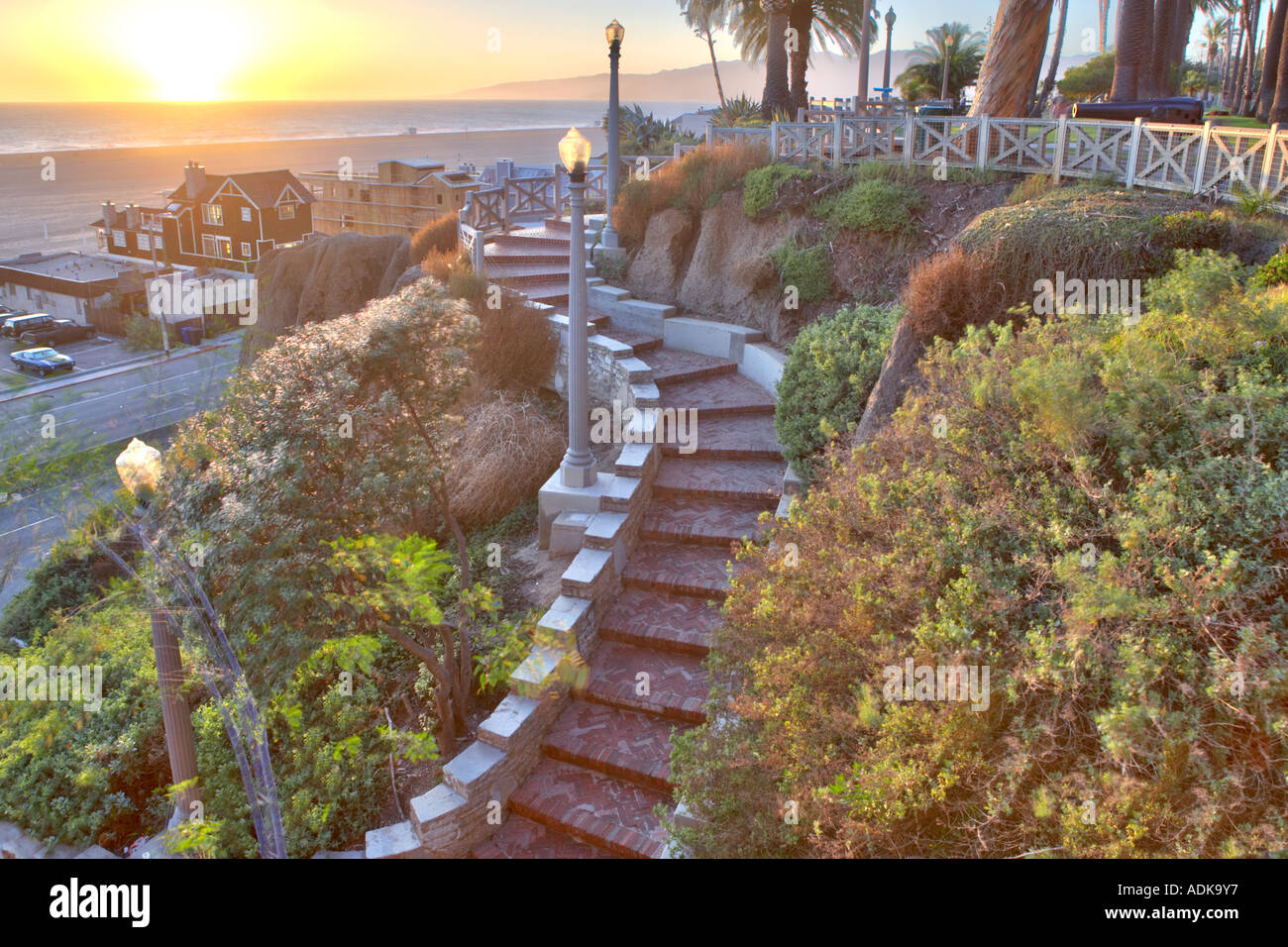 Stairs in Santa Monica California Stock Photo - Alamy