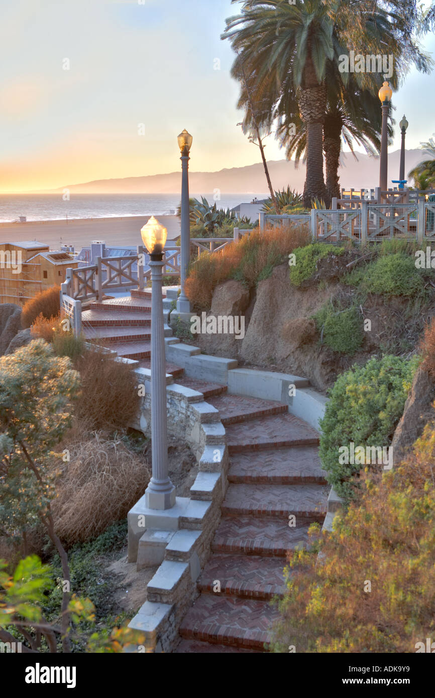 Stairs in Santa Monica California Stock Photo - Alamy