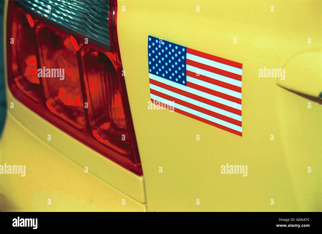 stars and stripes on back of car Stock Photo - Alamy