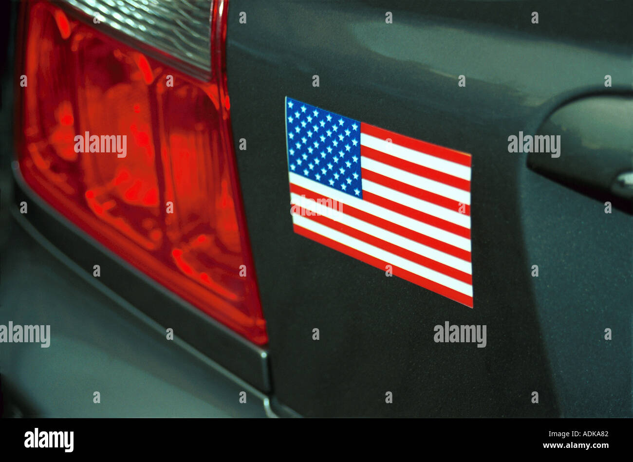 stars and stripes on back of car Stock Photo - Alamy