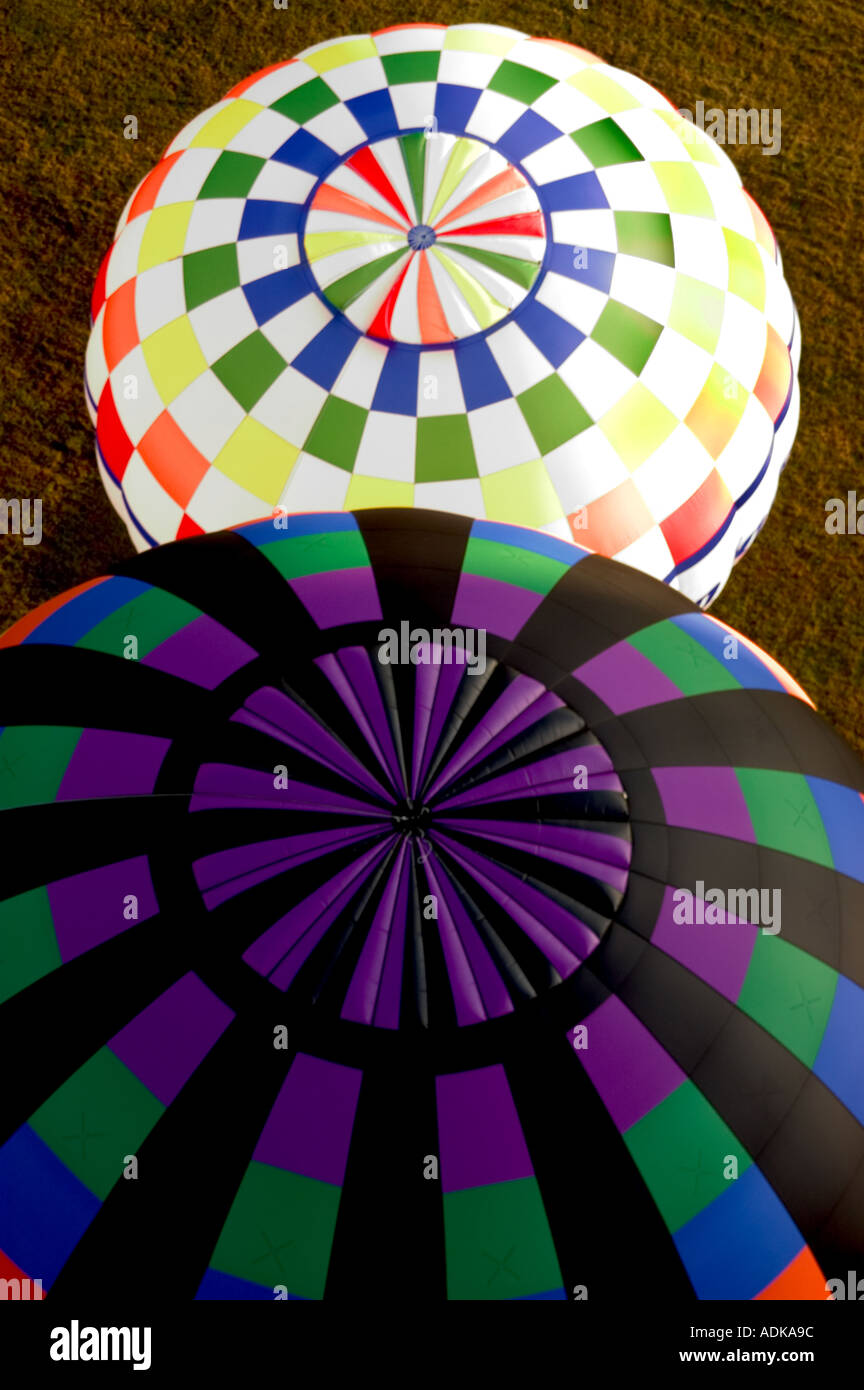 Hot air balloons during balloon race Stock Photo - Alamy