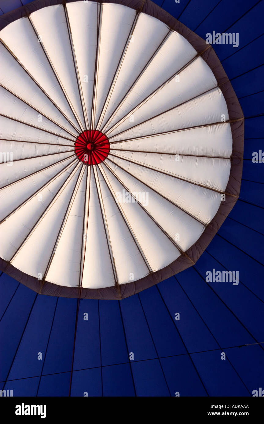 Hot air balloon during inflation Stock Photo - Alamy