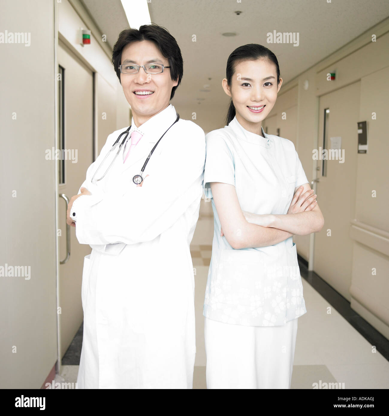 medicine a doctor and a nurse Stock Photo - Alamy