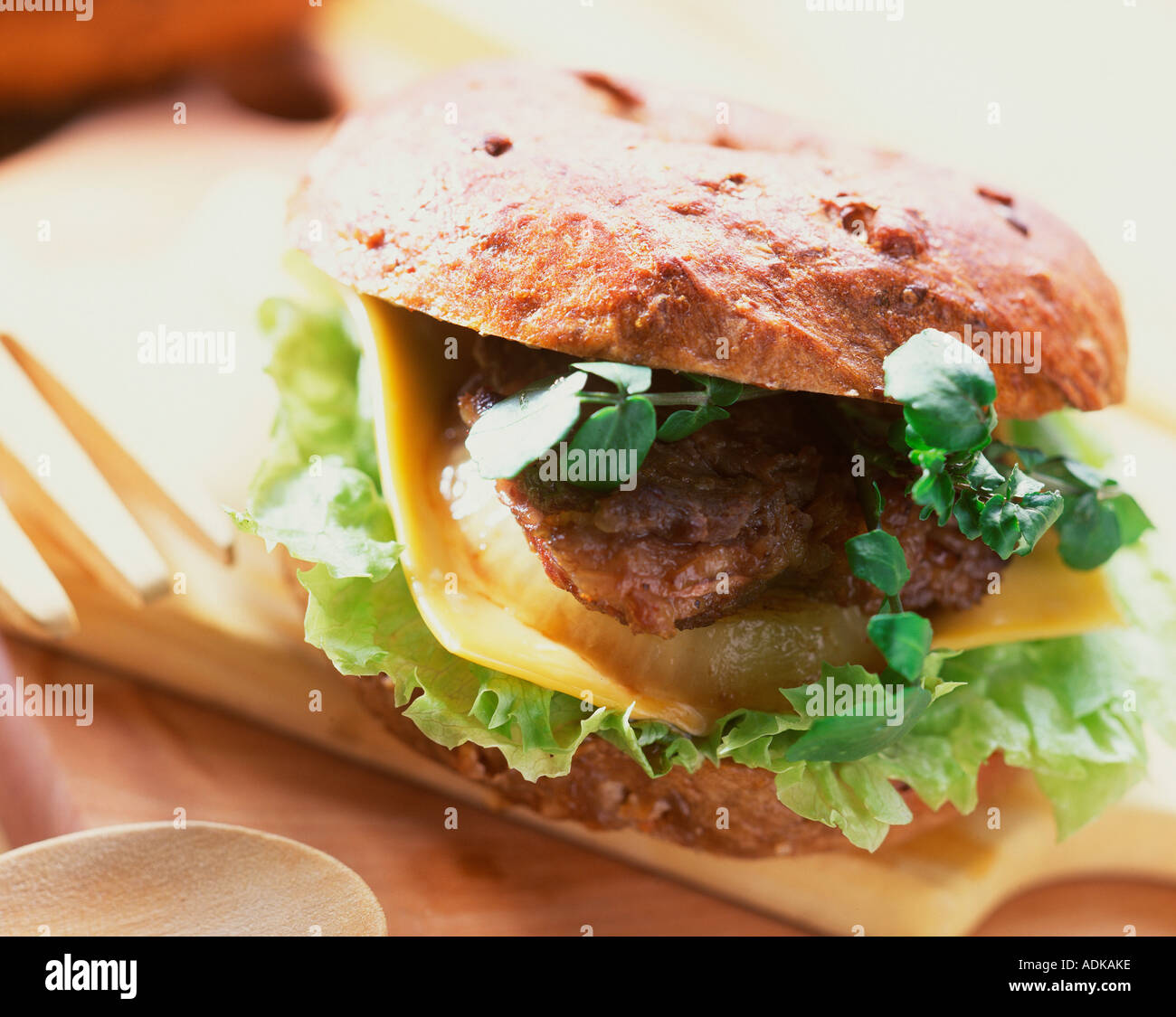 Fast food Steak cheese bagel Stock Photo - Alamy
