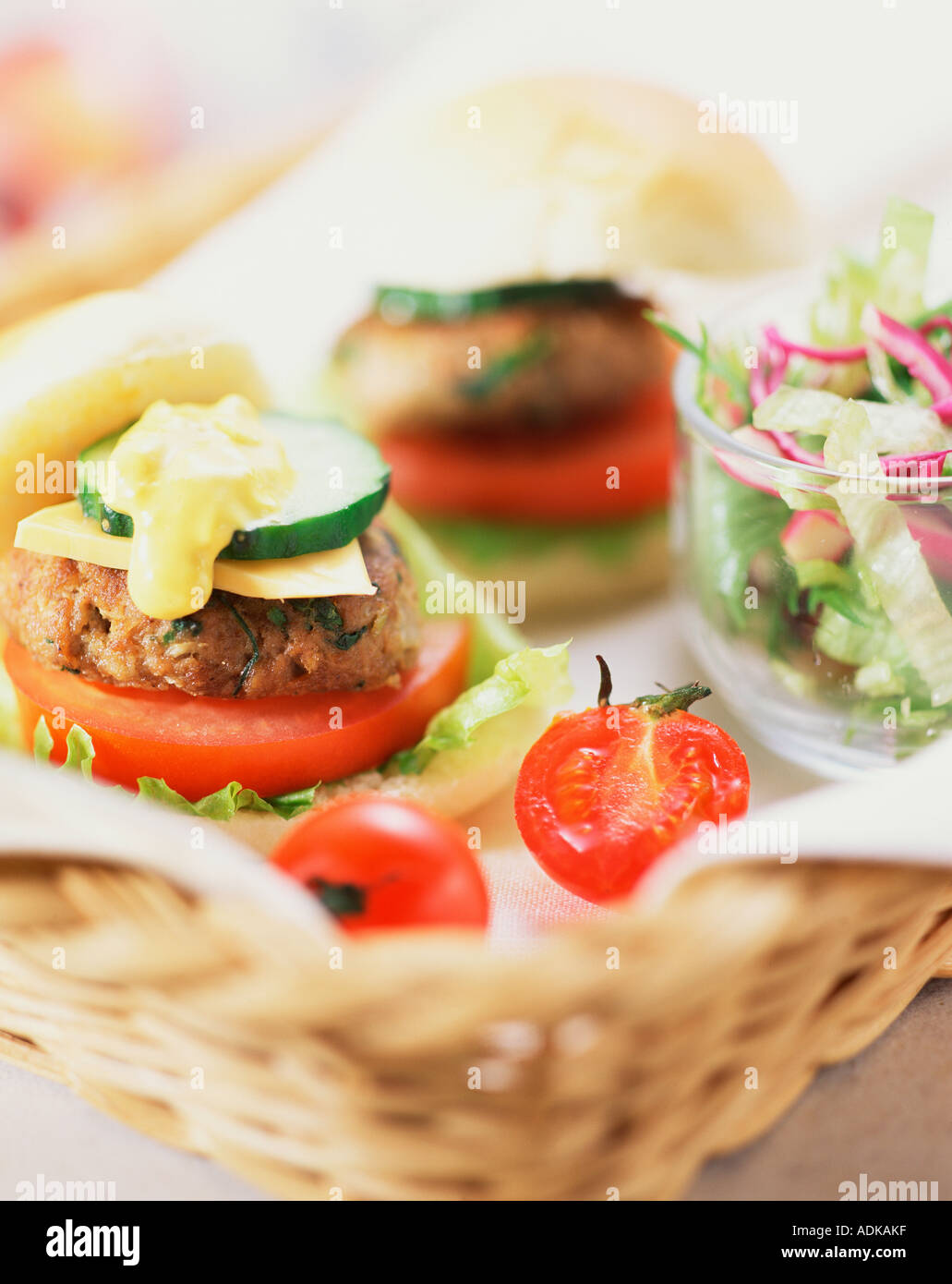 Fast food mini hamburgers Stock Photo - Alamy