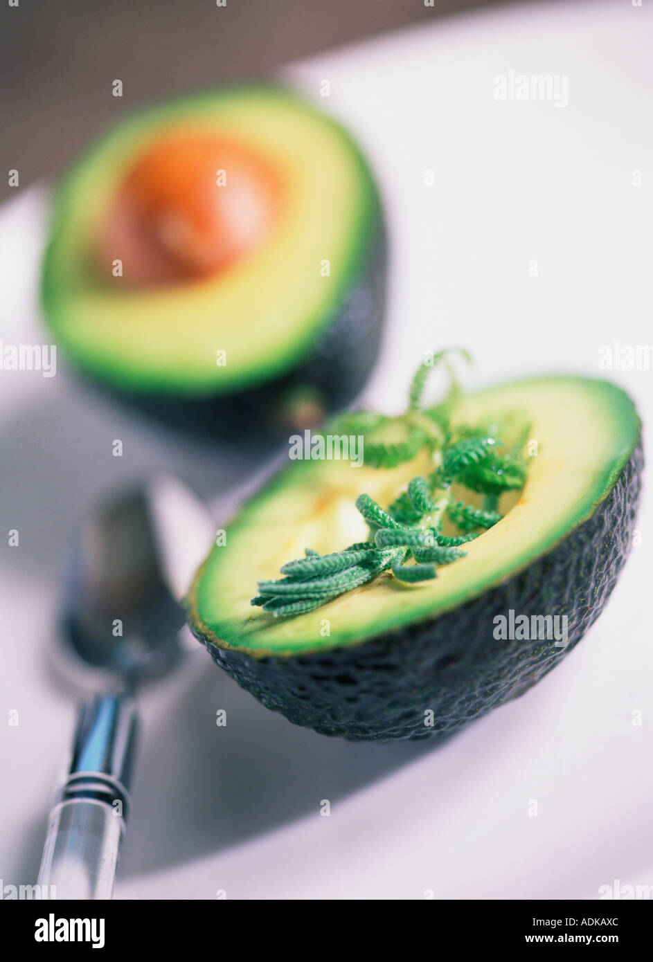 fruit a slice of avocado Stock Photo - Alamy