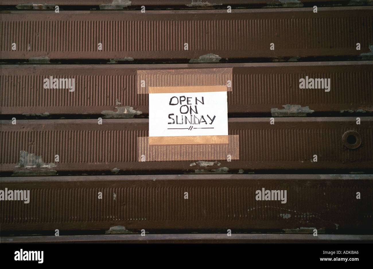 Notice on shutters hi-res stock photography and images - Alamy