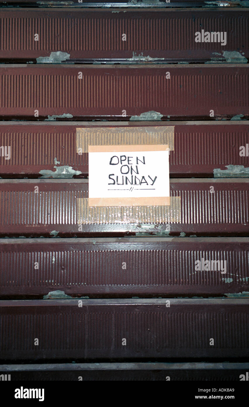 Notice on shutters hi-res stock photography and images - Alamy