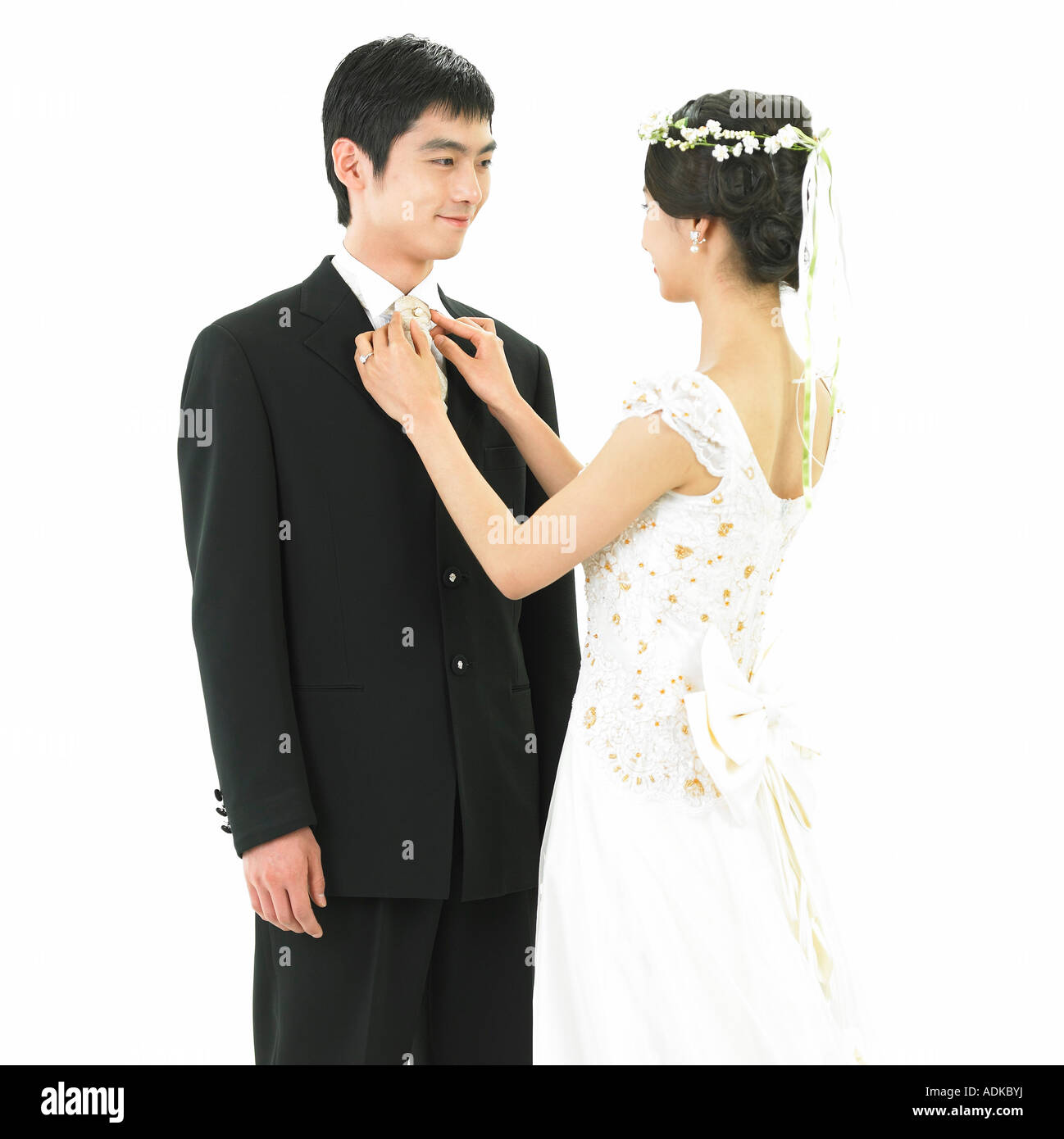 a bridegroom and a bride Stock Photo - Alamy