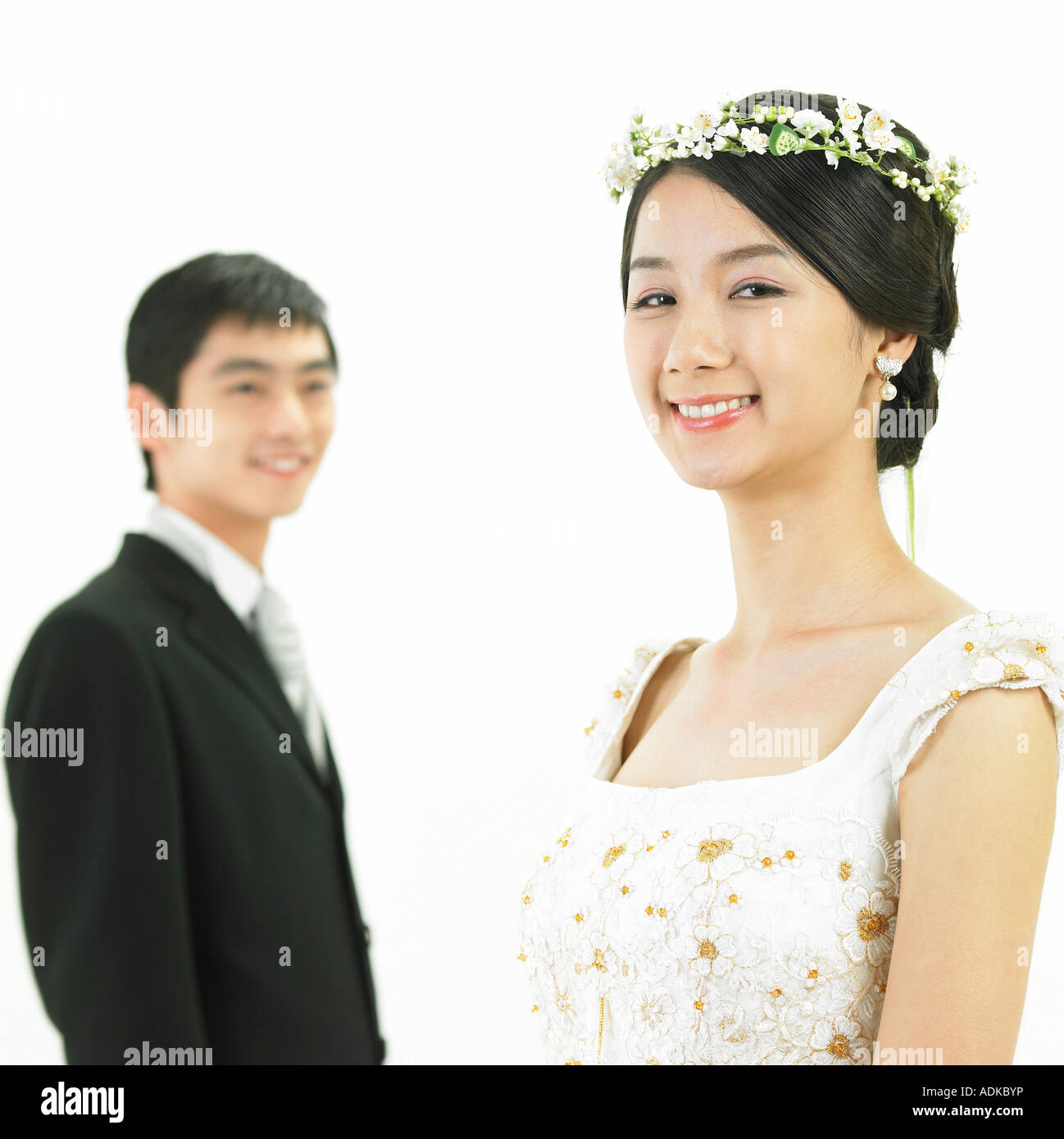 a bridegroom and a bride Stock Photo - Alamy