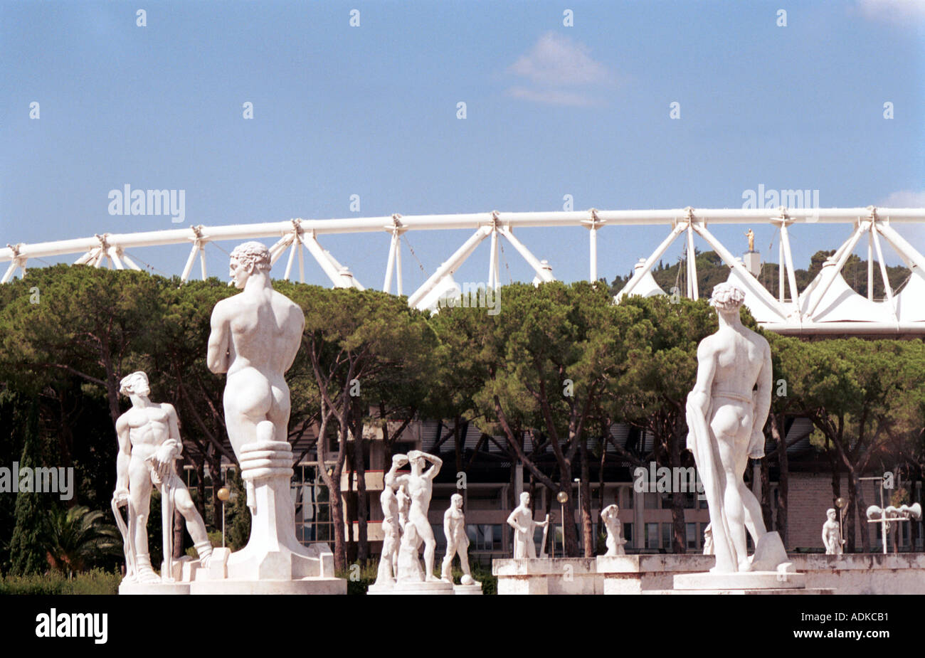 stadio dei marmi and olympic stadium rome Stock Photo - Alamy