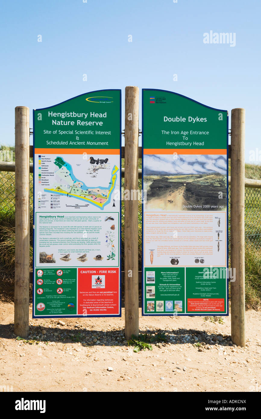 Hengistbury Head Nature Reserve. Double Dykes ancient iron age monument ...