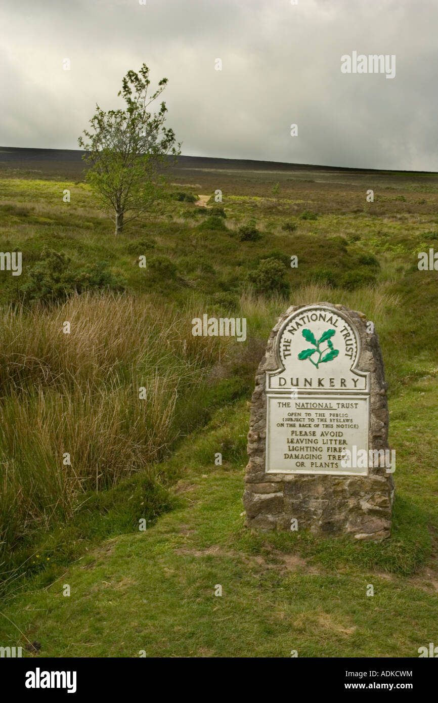 Dunkery Beacon Sign, Exmoor National Park, Somerset, UK Stock Photo - Alamy
