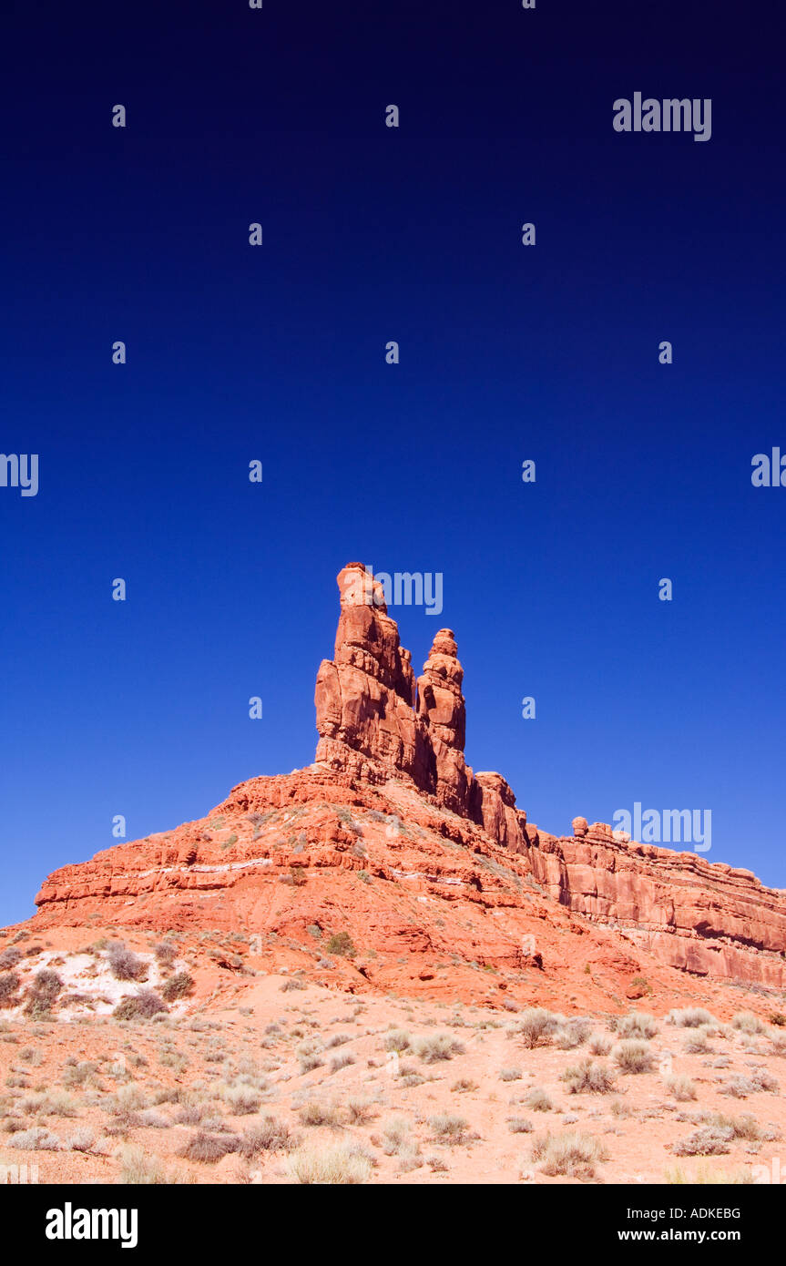 Sandstone spires at Valley of the Gods near Monument Valley Utah USA ...