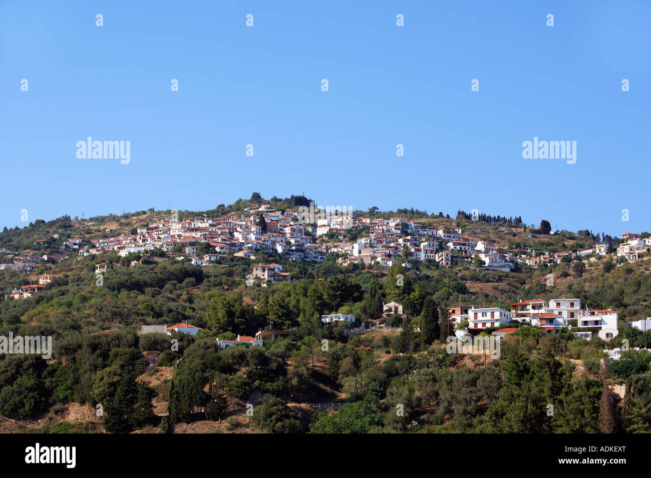 GREECE SPORADES SKOPELOS ISLAND A VIEW OF GLOSSA Stock Photo - Alamy