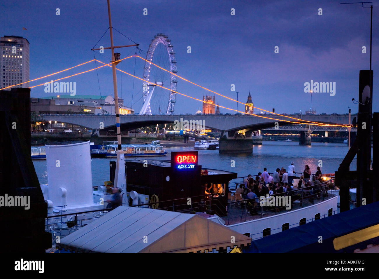 thames party, bar Stock Photo - Alamy