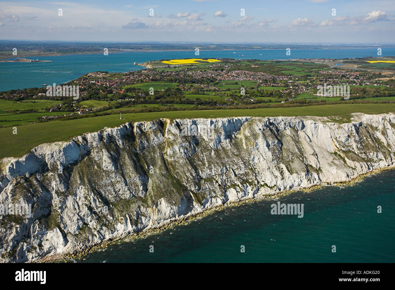 Tennyson Down from the air Isle of Wight Stock Photo - Alamy