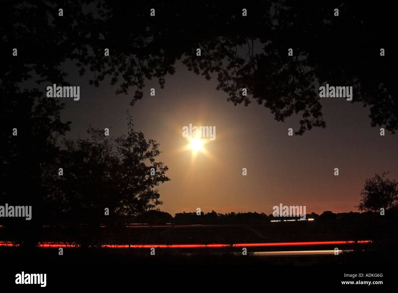Moonlight, fields, Norfolk Stock Photo - Alamy