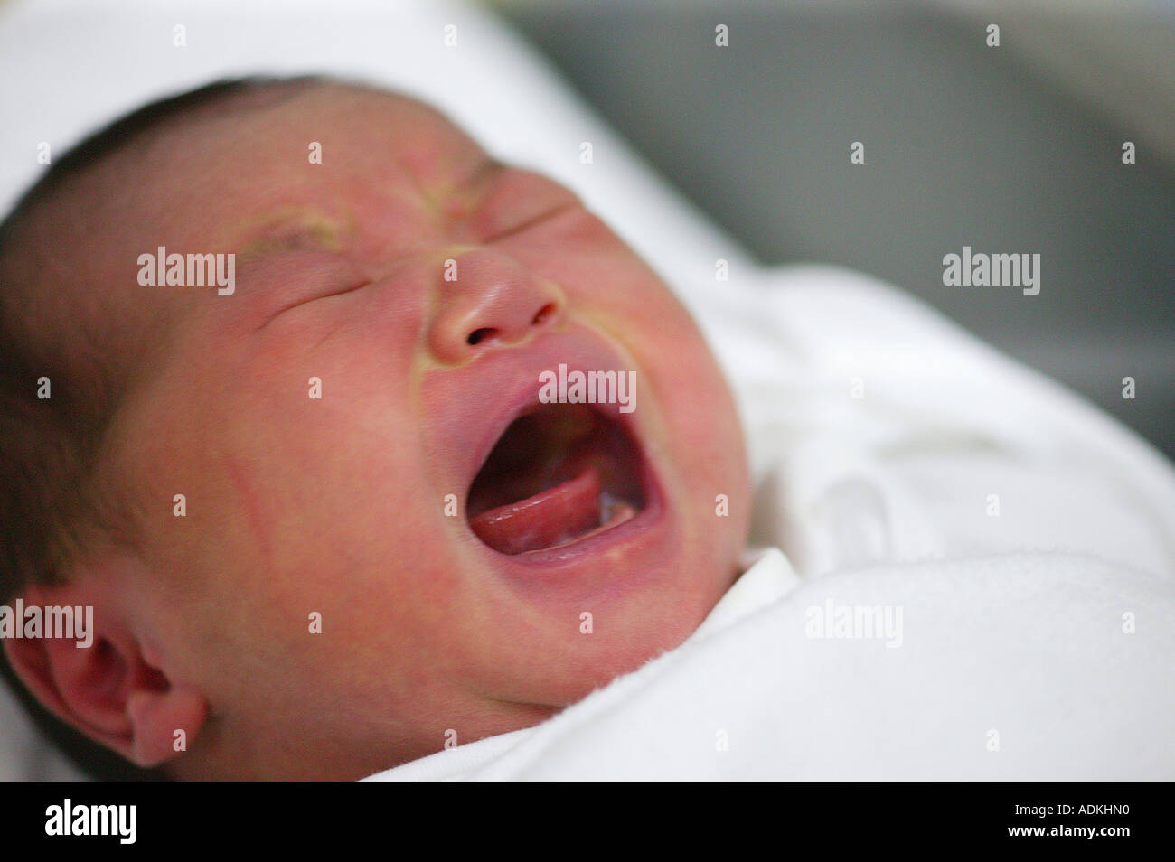 a newborn baby s face Stock Photo - Alamy
