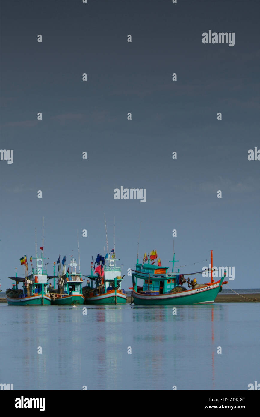 Thai fishing boats in Khao Sam Roi Yot National Park Thailand Stock ...