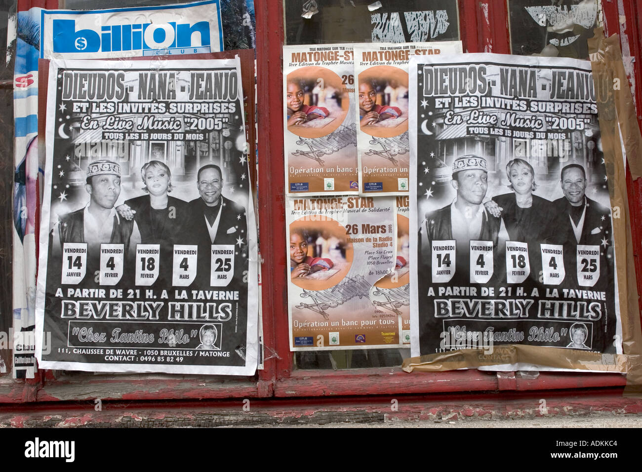 Street Posters Matonge District Brussels Belgium Stock Photo - Alamy