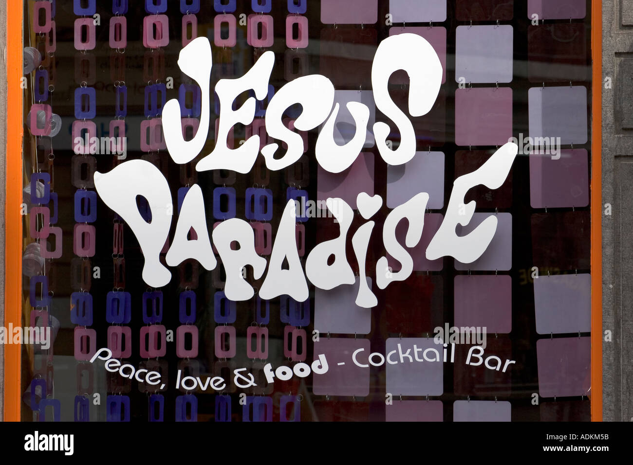 Jesus Paradise Cocktail bar St Gery District Brussels Belgium Stock ...