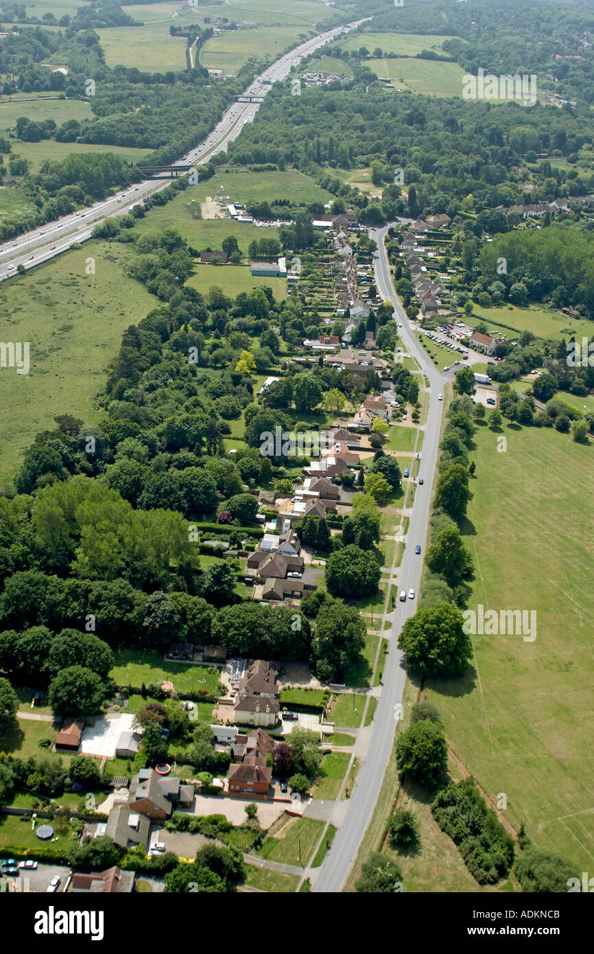 Oblique high level aerial view north west to Green Road area London ...