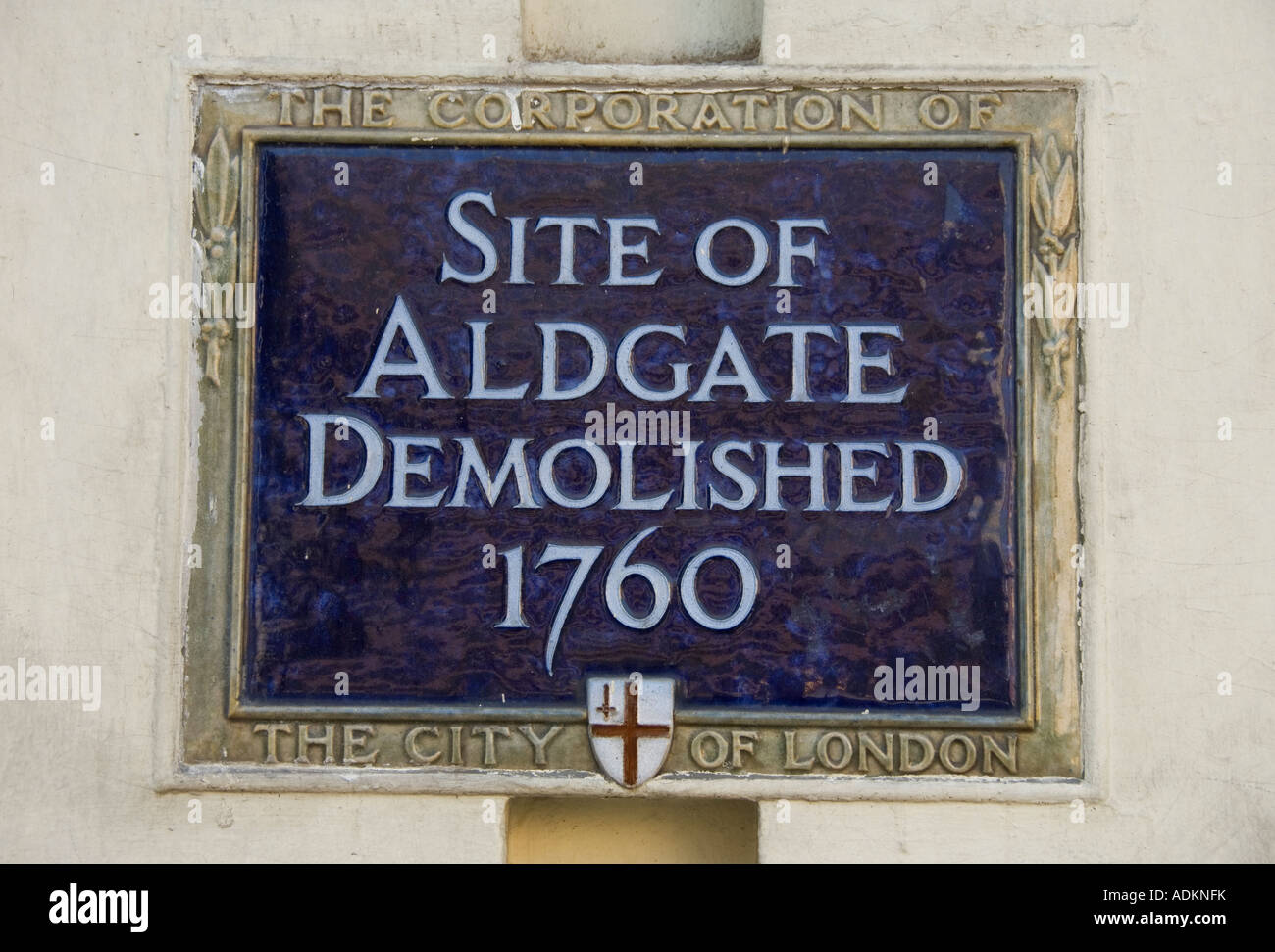 site of aldgate most eastern access gate to medieval london Stock Photo ...