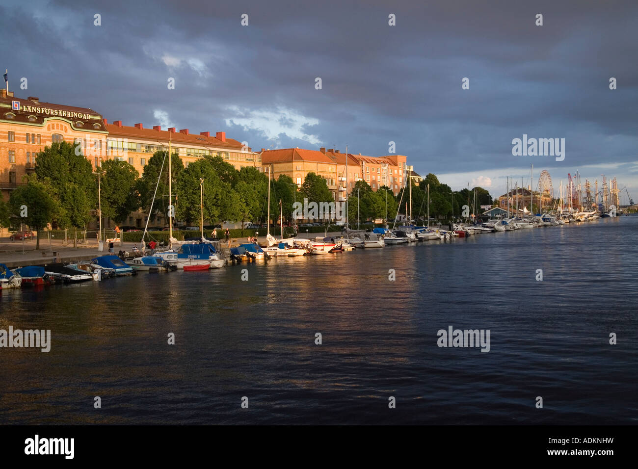 The harbor front Halmstad Sweden Stock Photo - Alamy