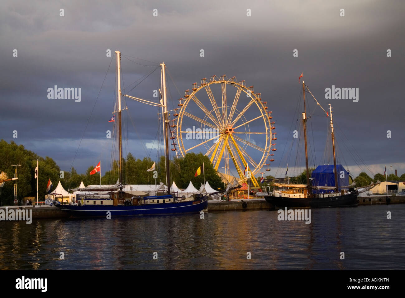 The harbor front Halmstad Sweden Stock Photo - Alamy