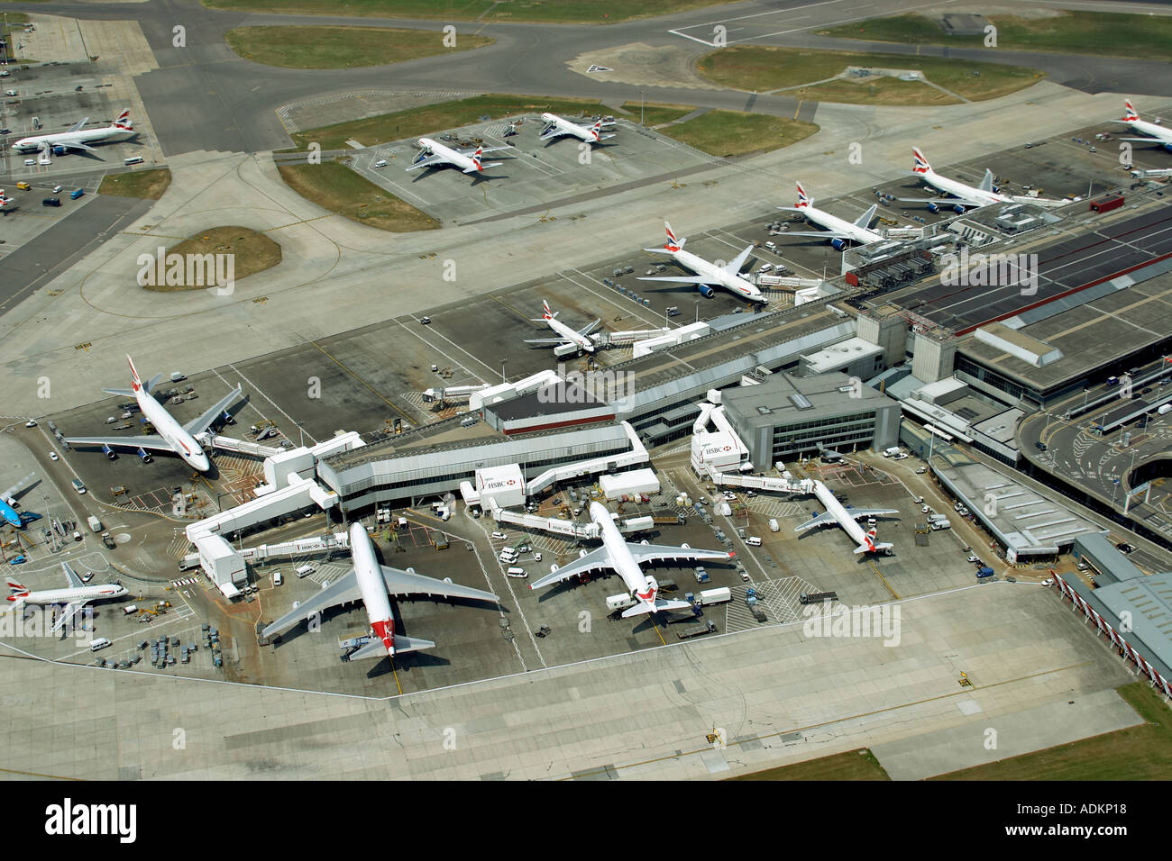 Heathrow airport birds eye view hi-res stock photography and images - Alamy