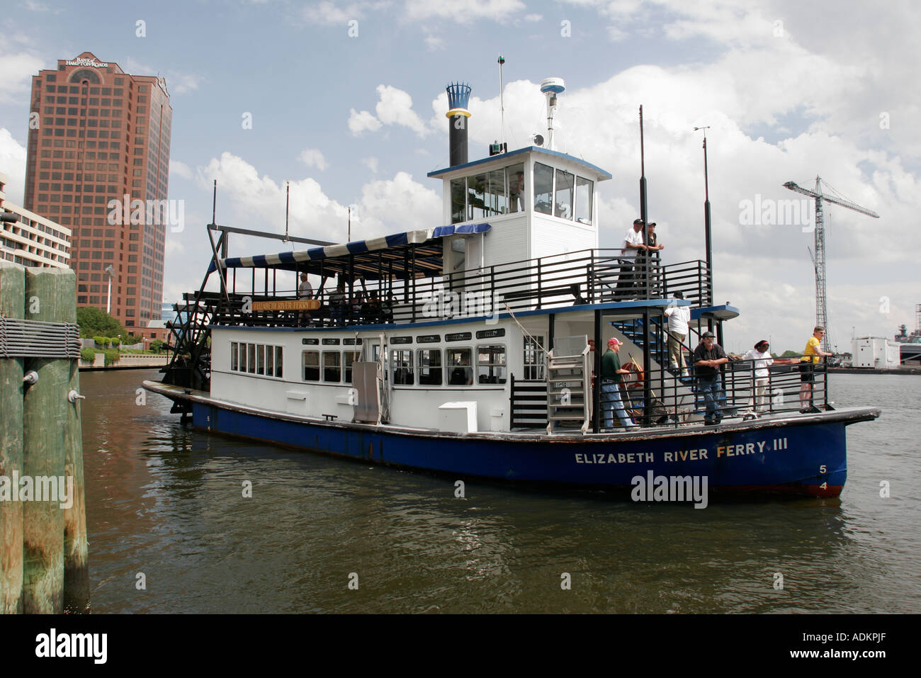 Norfolk Virginia,Elizabeth River water Ferry,paddlewheel,visitors ...