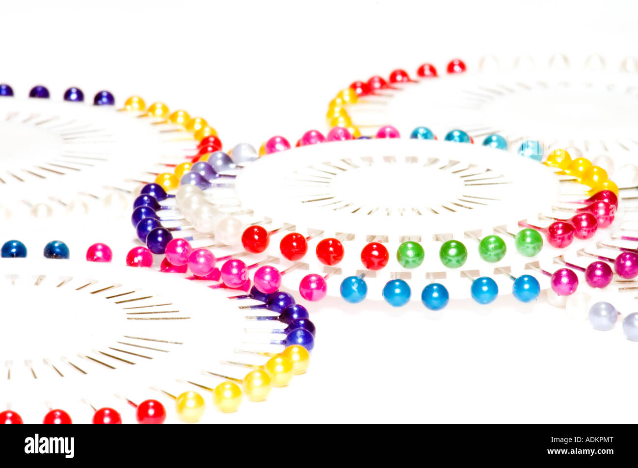 series isolated on white sewing pin Stock Photo - Alamy