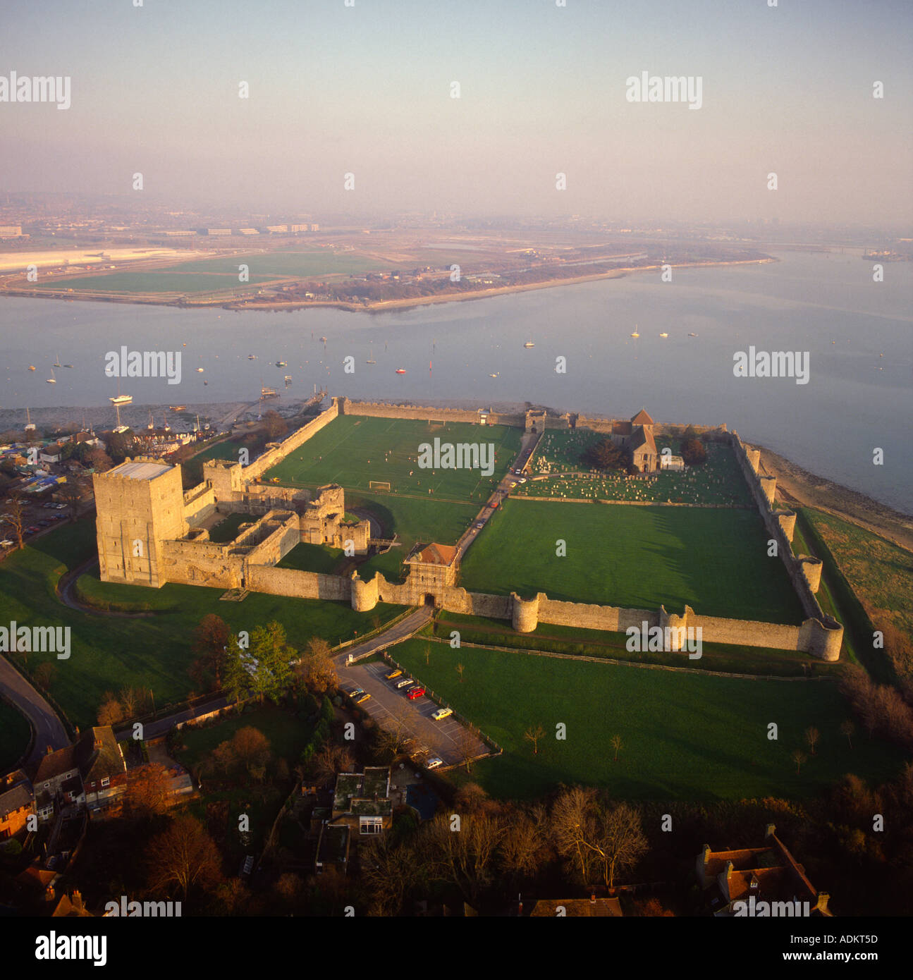Aerial view of portchester castle hi-res stock photography and images ...