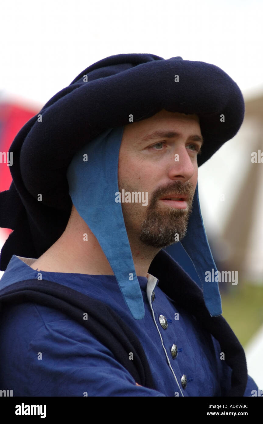 profile portrait of a man wearing medieval costume Stock Photo - Alamy