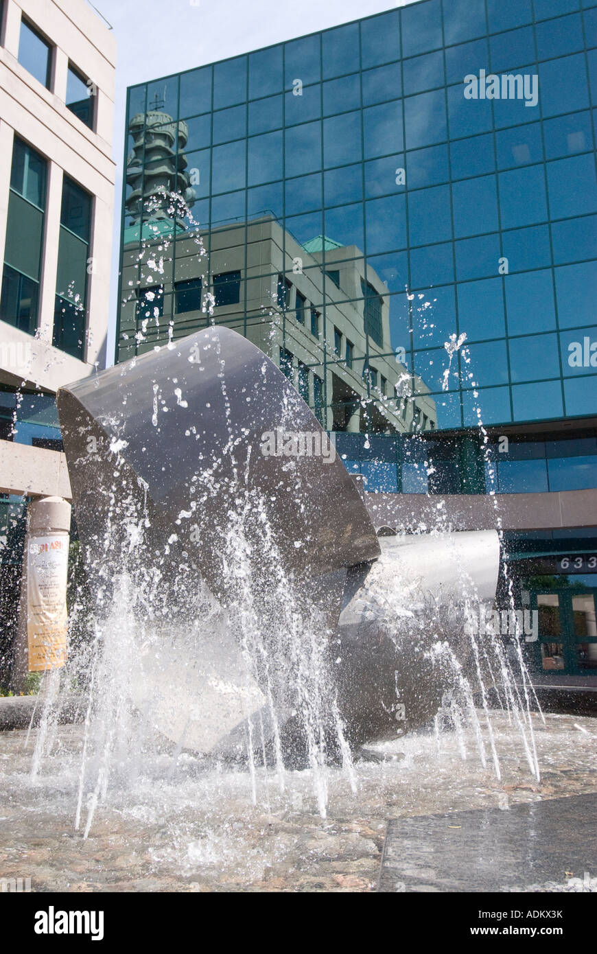 moncton new brunswick with fountain and City Hall Stock Photo - Alamy